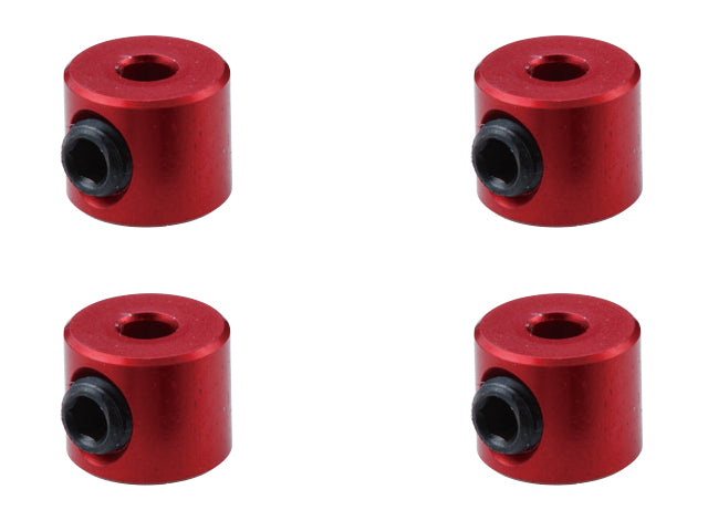 Square SGX-17R Aluminum cage stopper red 4pcs | BanzaiHobby