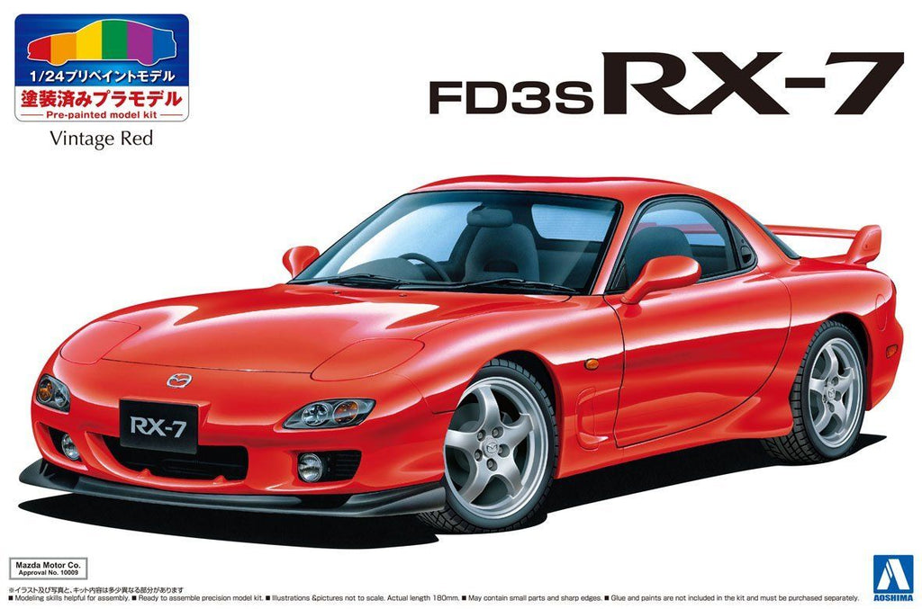 Banzai Hobby - Aoshima Mazda FD3S RX-7 99 Vintage Red – BanzaiHobby