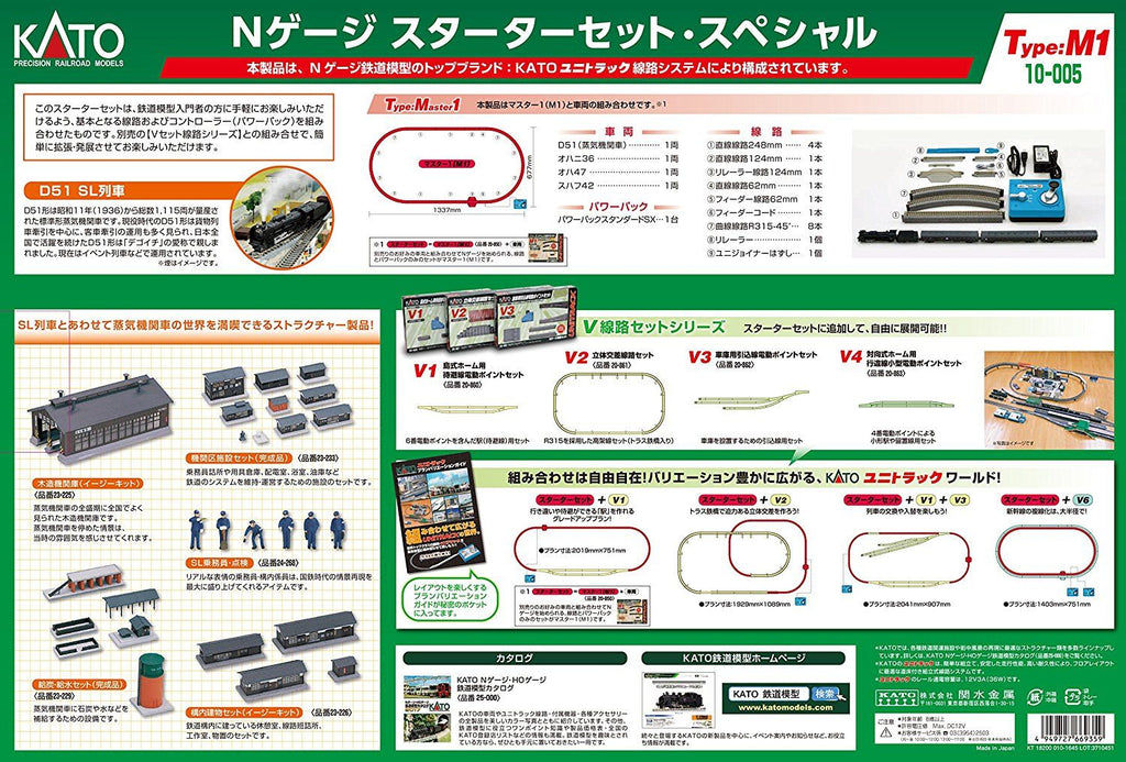 Banzai Hobby - KATO 10-005 Starter Set Special D51 SL Train Basic 4-Car Set + Master – BanzaiHobby
