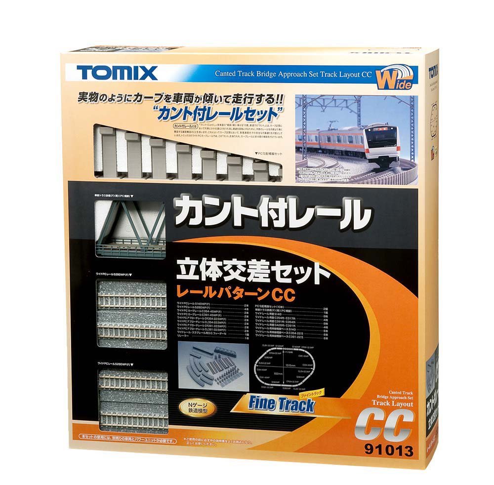 Tomix 91013 Fine Track Canted Track Bridge Approach Set Track Layout CC ...