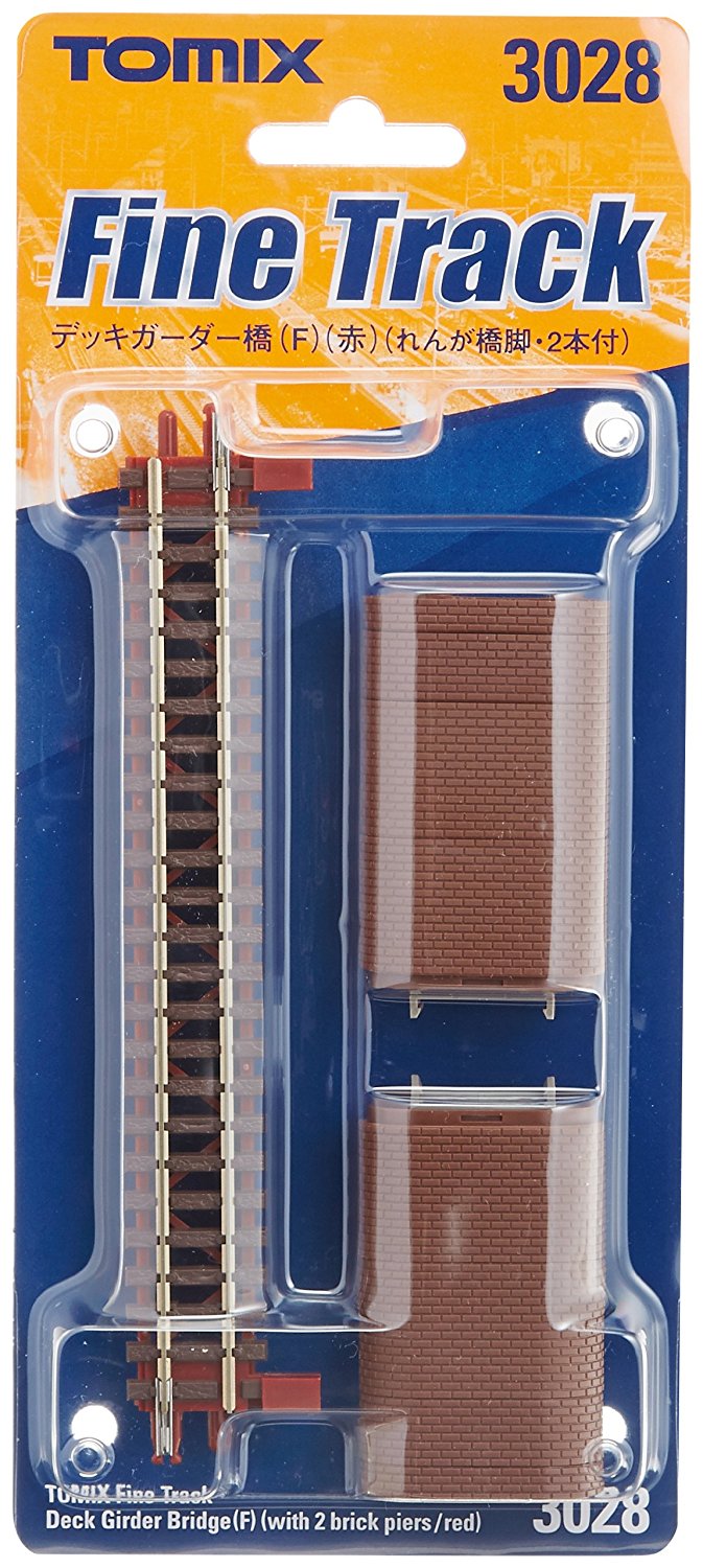 Tomix Fine Track Deck Girder Bridge(F) (with 2 Brick Piers/Red ...