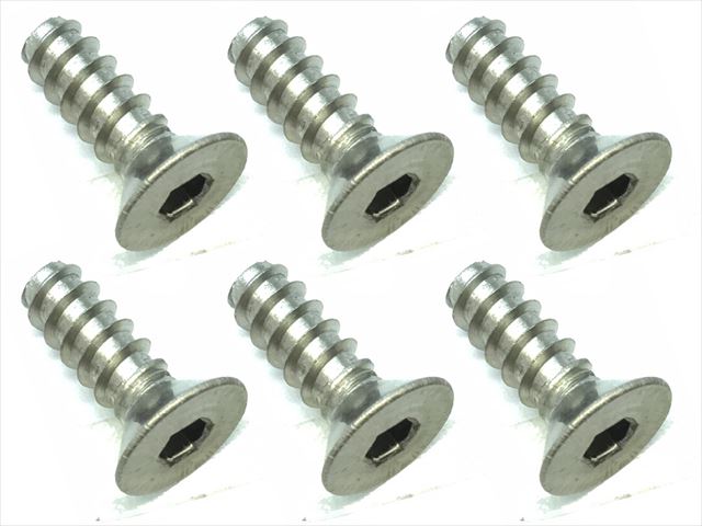 Square STP-412 Titanium hex Flat tapping screw (6 pcs.) | BanzaiHobby