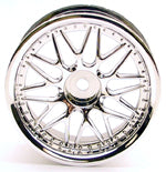 Banzai Hobby - Yokomo DRIFT 10-Spoke Mesh Chrome/Silver Wheels (2pcs ...