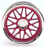 Yokomo Drift 10-Spoke Mesh Chrome/Red Wheels (2pcs/pack)